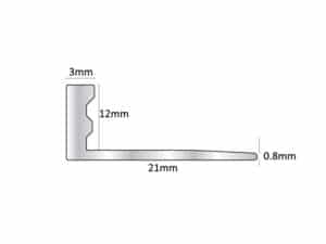 12mm Tile Edging Trim Sandstone (2.5m) | Target Tiles