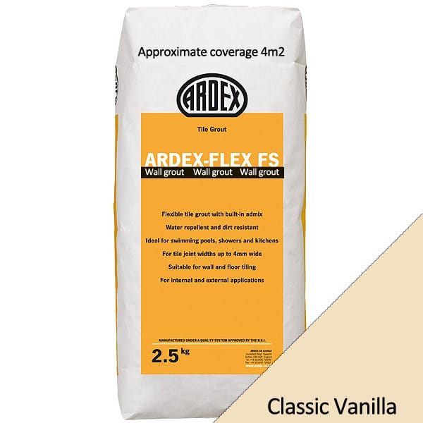 Ardex FS (Wall) Grout Classic Vanilla (2.5kg) - Target Tiles