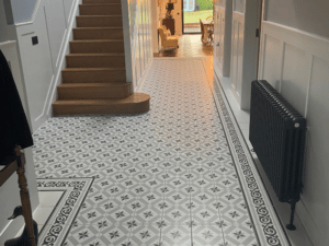 Patterned Floor Tiles | Deco Calvert Grey | Free Samples Online