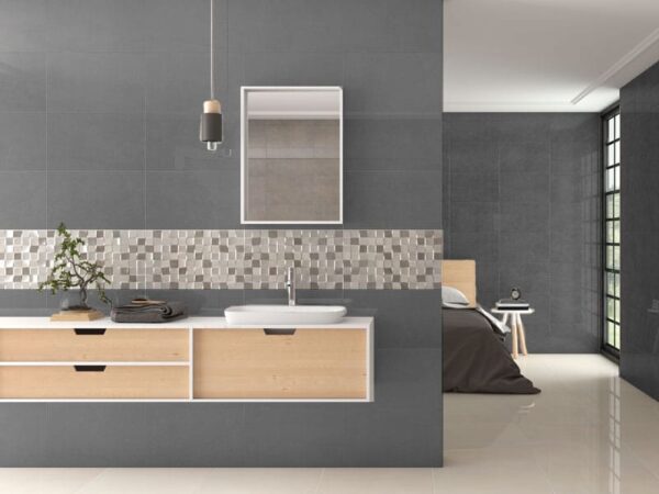 Gleam Grey Wall Tile - Gloss Wall Tiles - Target Tiles